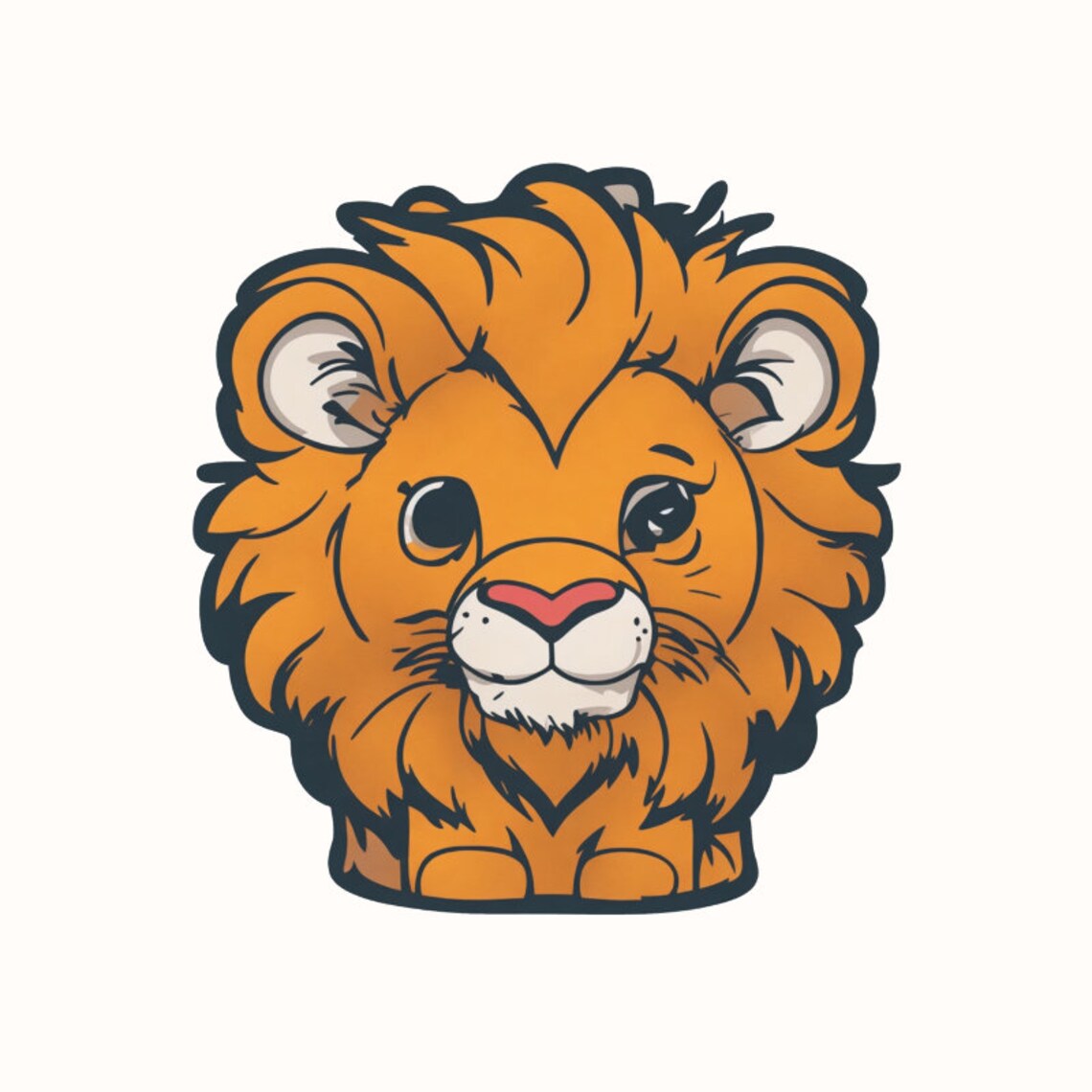 Cute Lion Sticker - Laptop Stickers, Water Bottle Sticker, Outdoor ...