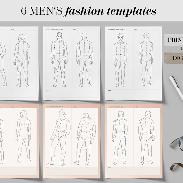 Croquis Male Figure - Etsy