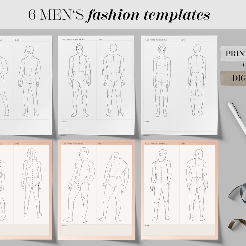 Croquis Male Figure - Etsy