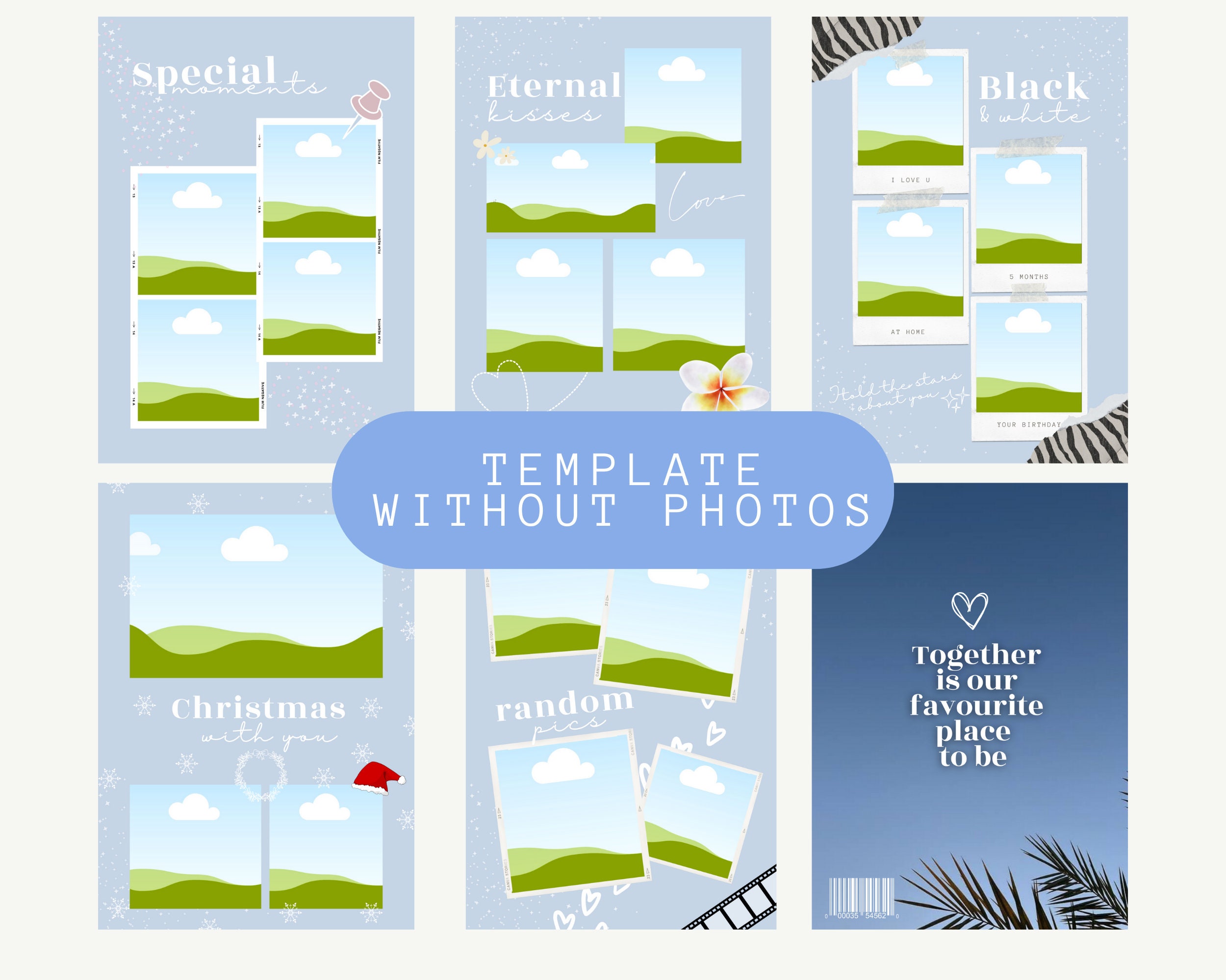 Photo Album Template, Printable Photo Album, Digital Canva Template ...
