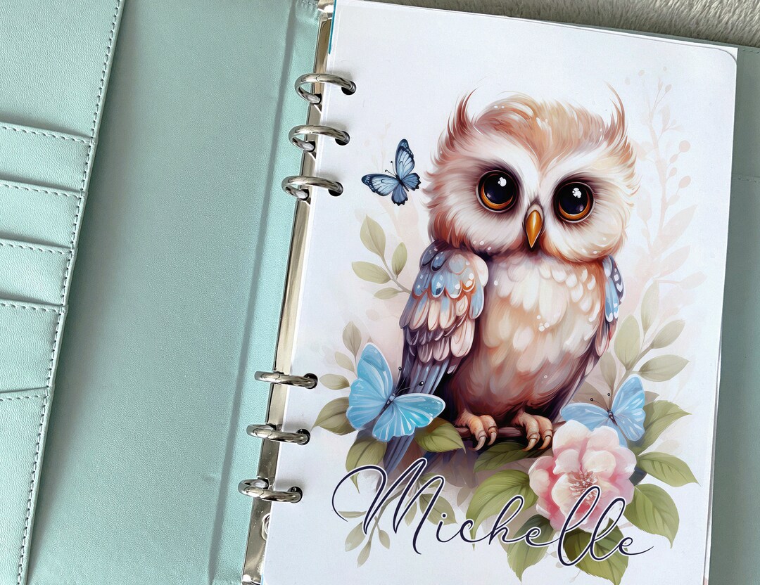 A5 Owl Owl Dashboard Cover Sheet Separator Sheet Personalized ...
