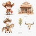 Baby Cowboy Clipart PNG - Baby Shower Western Birthday African American ...