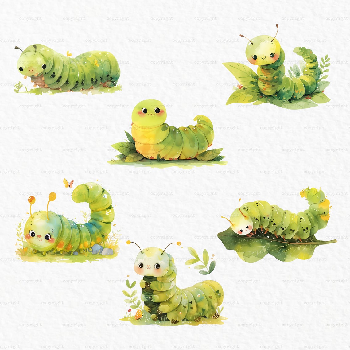 Cute Bug Clipart - Hungry Caterpillar Png Insect Teacher Clipart Kawaii ...