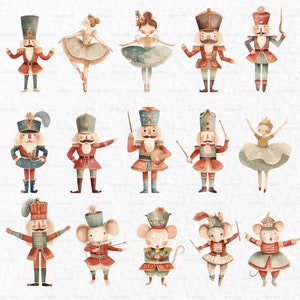 Watercolor Nutcracker Clipart - Christmas Bundle Png Ballerina King ...