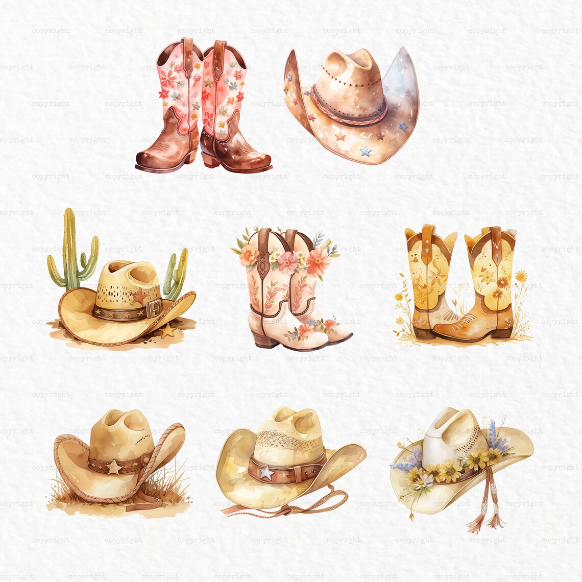 Cowgirl Clipart PNG - Country Girl Wild West Cowgirl Boots Cowgirl Hat ...