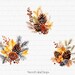 Pine Cone Bouquets Watercolor Clipart PNG - Fall Bouquet Autumn Flowers ...