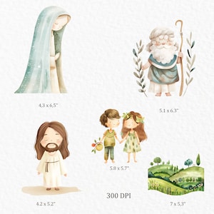 Bible Character Watercolor Clipart PNG #w49 - Etsy