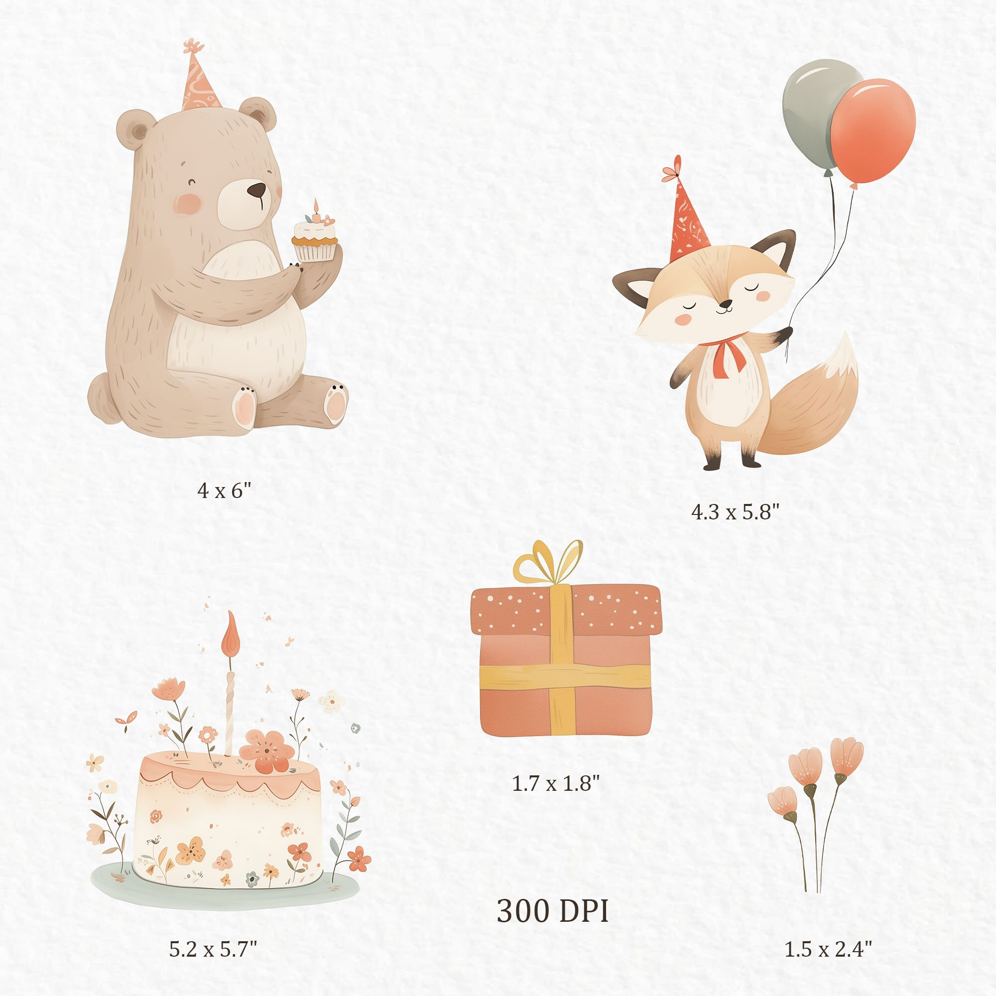 Woodland First Birthday Watercolor Png - Woodland Animals Woodland Baby ...