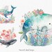 Baby Whale Watercolor Clipart PNG - Cute Nursery Wall Art Cartoon ...