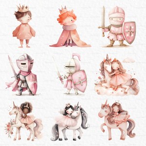 Pink Baby Princess Clipart - Castle Dragon Fantasy Kids Magical Kingdom ...