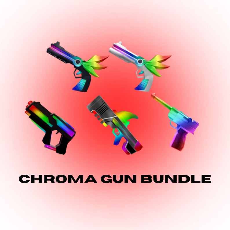 Roblox Murder Mystery 2 MM2 Chroma Gun Set Godly Knife and - Etsy