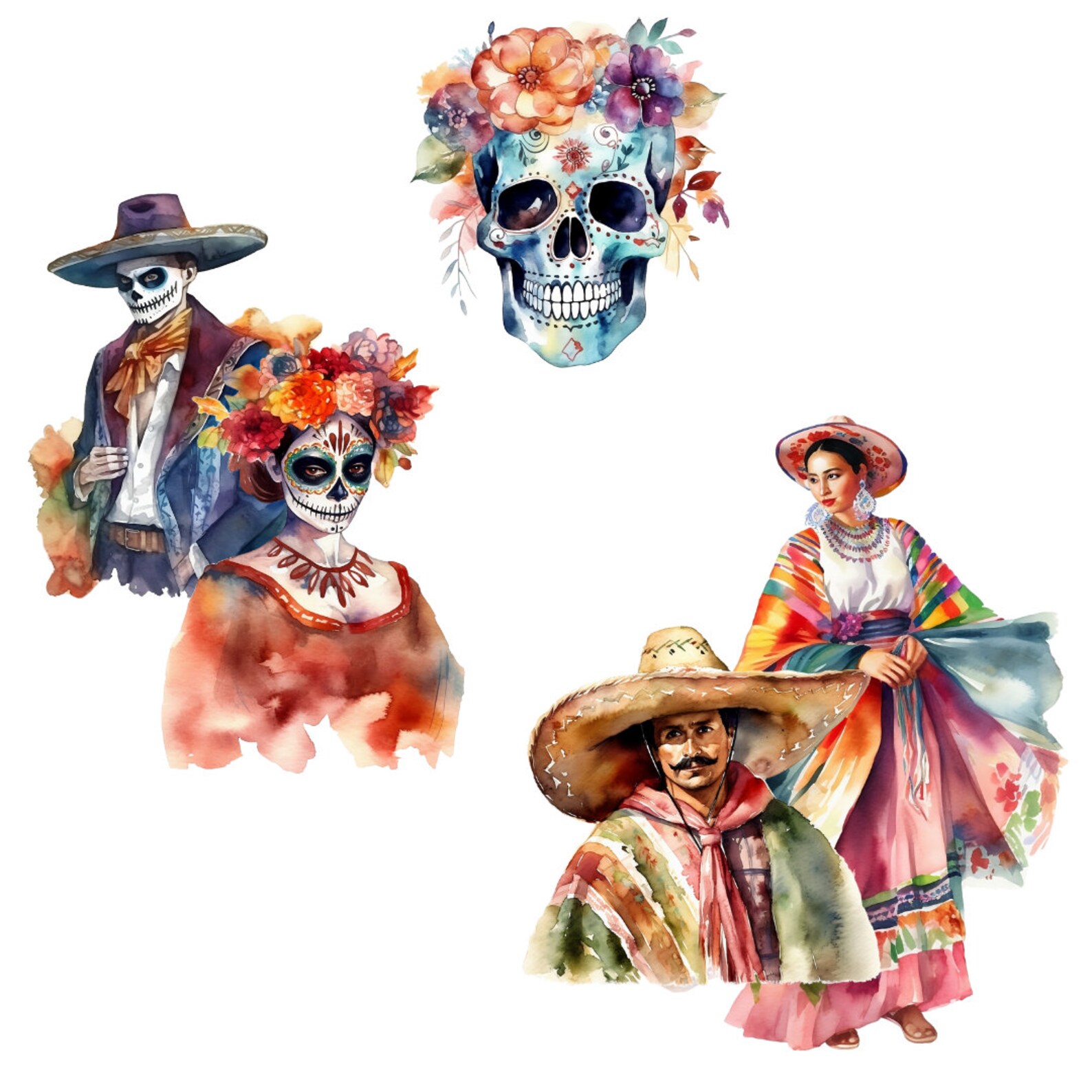 Watercolor Clipart Mexico Clipart Transparent Background PNG Clipart ...