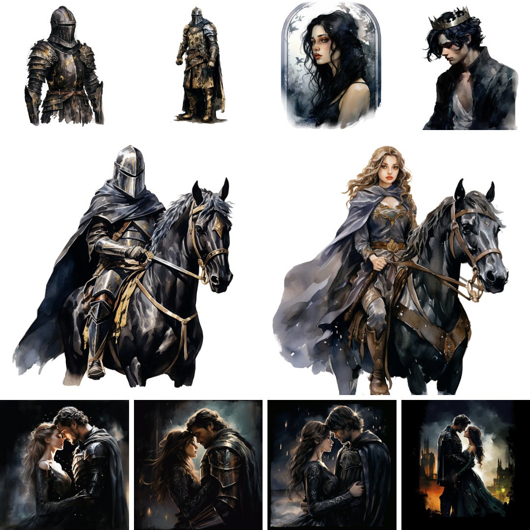 Watercolor Dark Medieval Times Bundle Clipart Castle and Fantasy ...