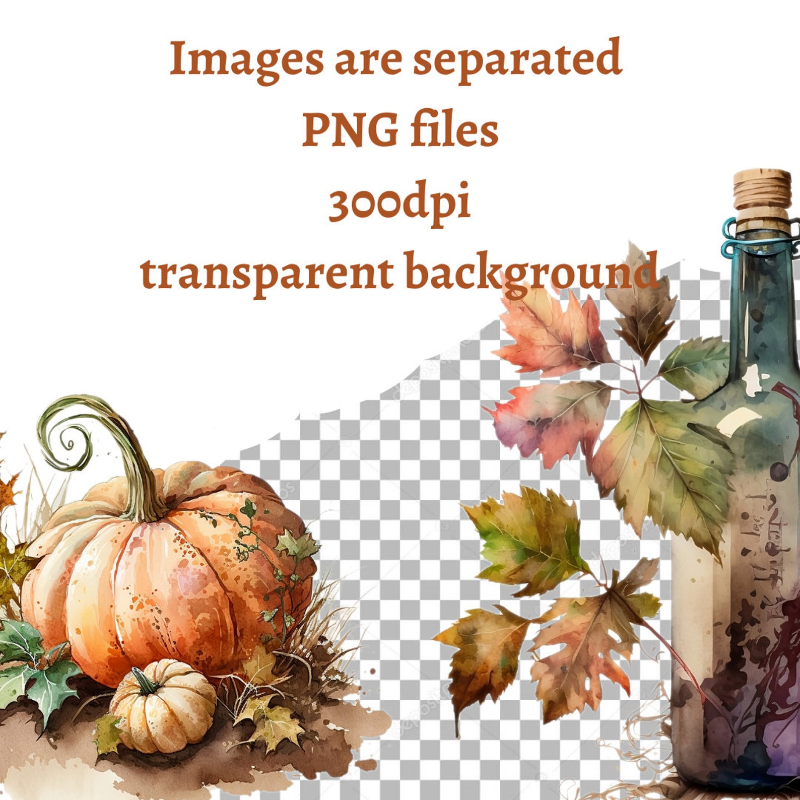 Watercolor Fall Clipart Autumn Clip Art Watercolor PNG Clipart ...
