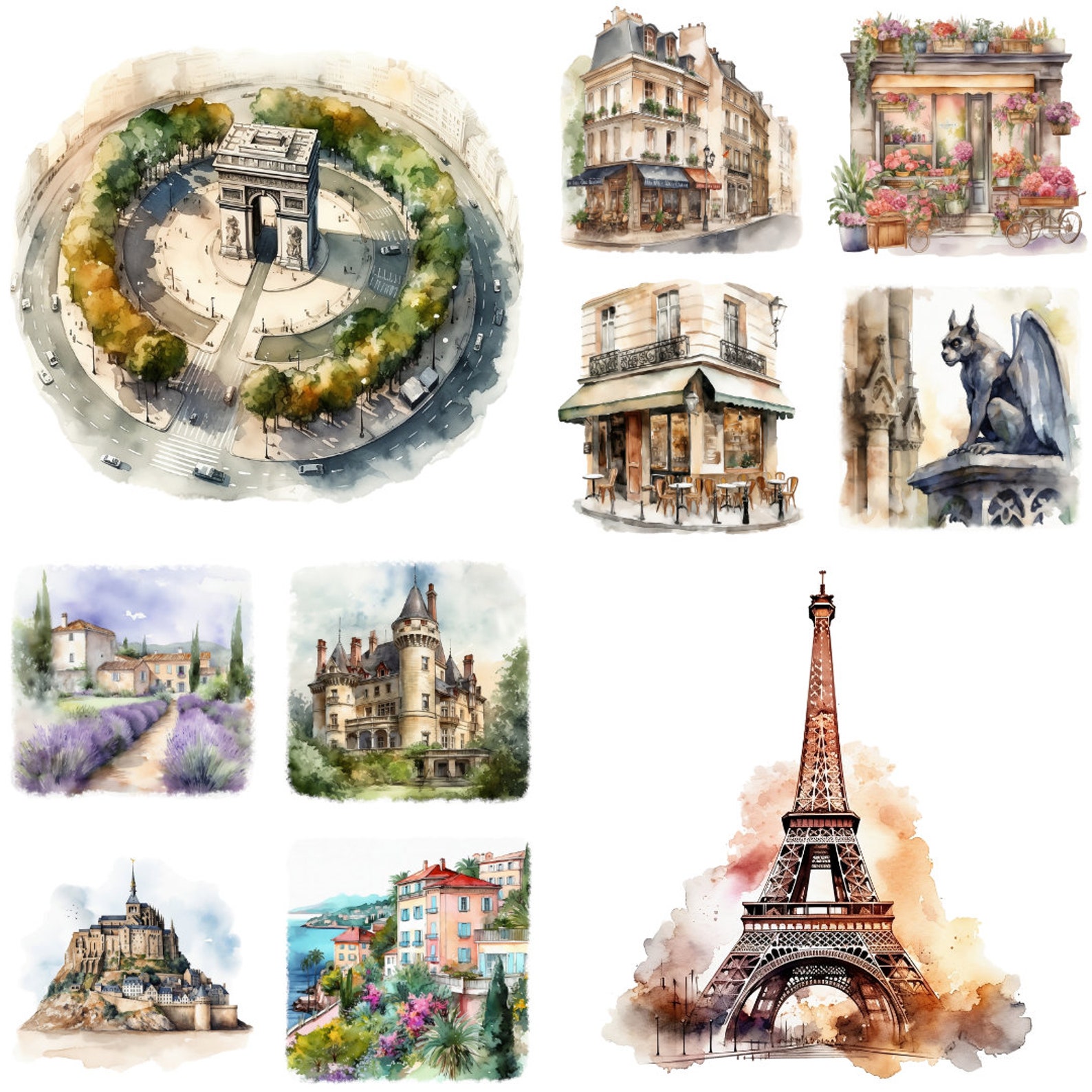 Watercolor Clipart France Clipart Transparent Background PNG Clipart ...