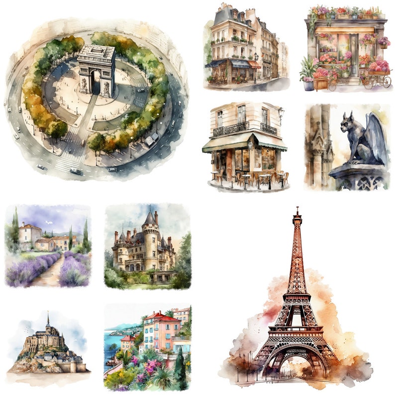 Watercolor Clipart France Clipart Transparent Background PNG Clipart ...