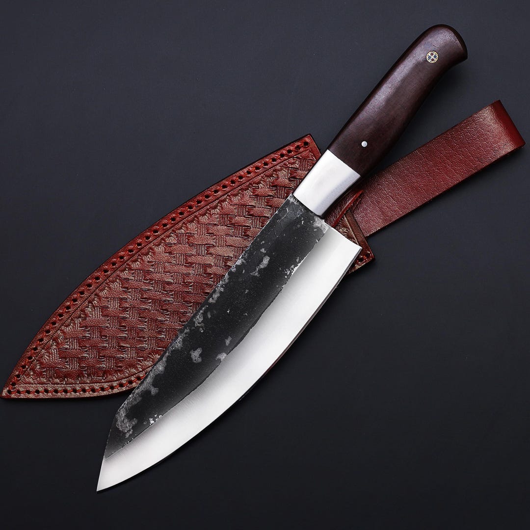 Handmade Single Chef Knife With Leather Sheath Perfect Gift for Any ...