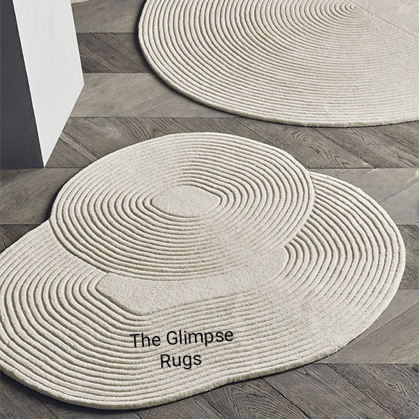 Oval Shape Cream-white/grey, Hand-tufted 100% Wool Handmade Area Rug ...