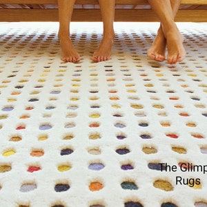 Modern Hand Tufted Rug, Multi Colored Handmade Woolen Designer ...