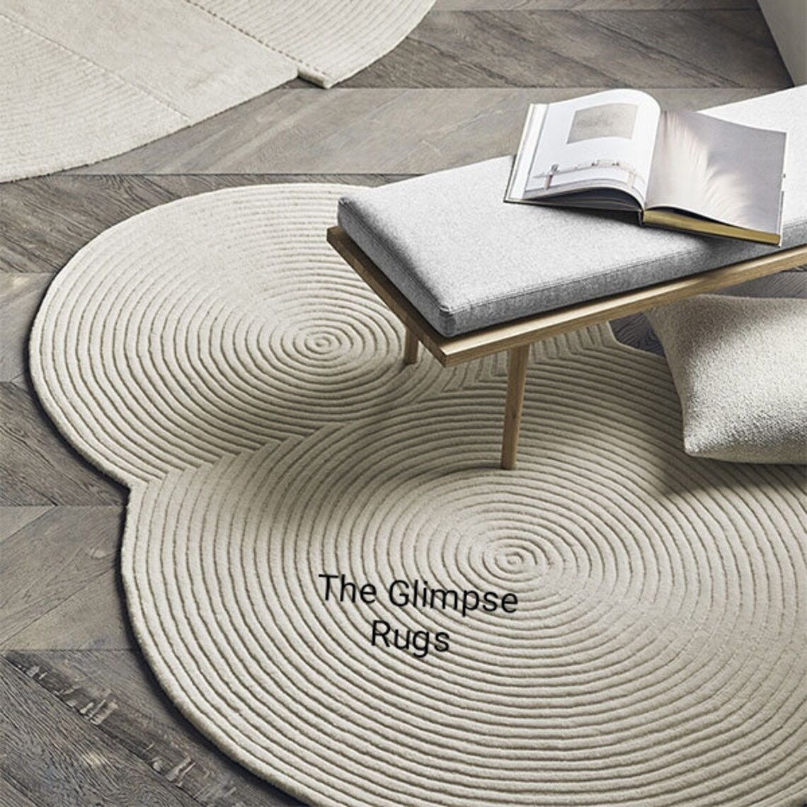 Oval Shape Cream-white/grey, Hand-tufted 100% Wool Handmade Area Rug ...