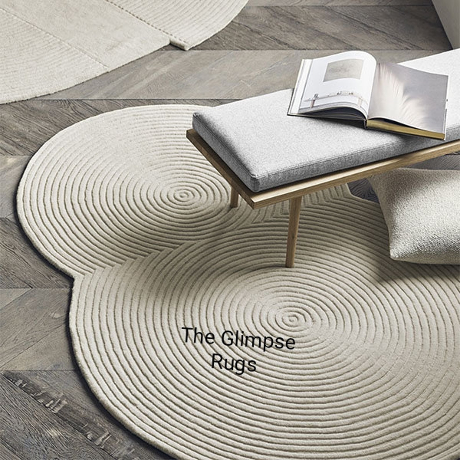 Oval Shape Cream-white/grey, Hand-tufted 100% Wool Handmade Area Rug ...