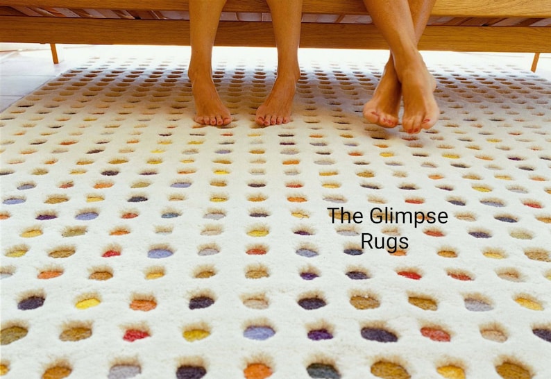 Modern Hand Tufted Rug, Multi Colored Handmade Woolen Designer ...