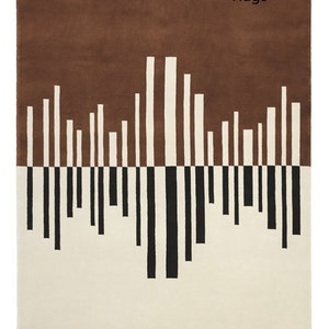 Modern Abstract Multi Colored Handmade Woolen Designer Contemporary ...