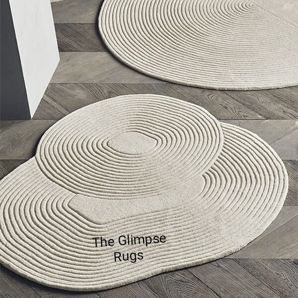 Oval Shape Cream-white/grey, Hand-tufted 100% Wool Handmade Area Rug ...