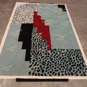 Modern Hand Tufted Rug, Multi Colored Handmade Woolen Designer ...