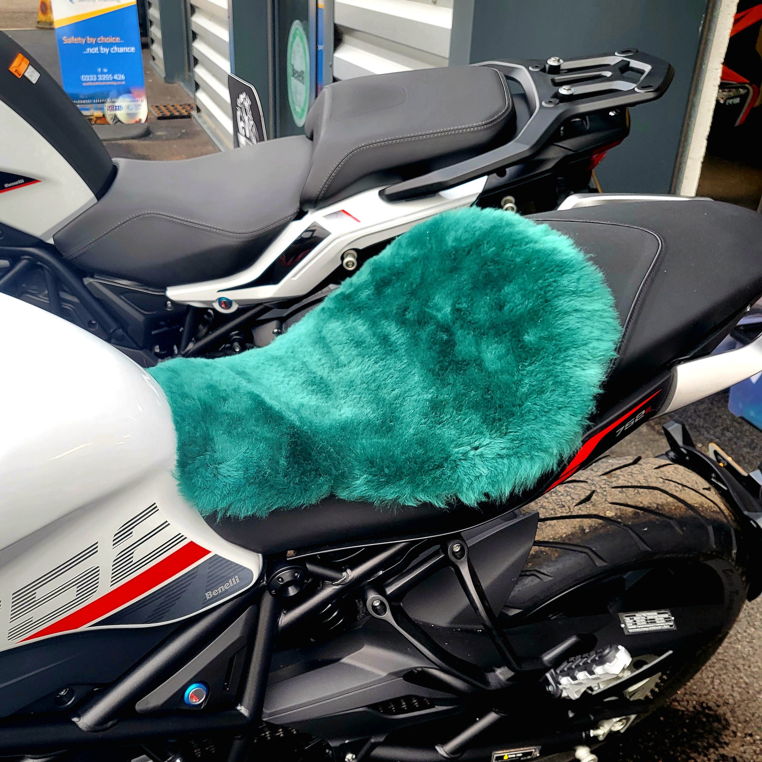 Universal Sheepskin Motorcycle Seat Cover Comfort Seats Protector With ...