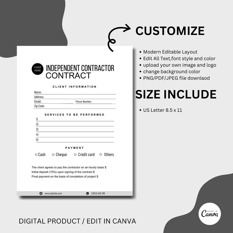 Independent Contractor Agreement, Independent Contractor Contract ...