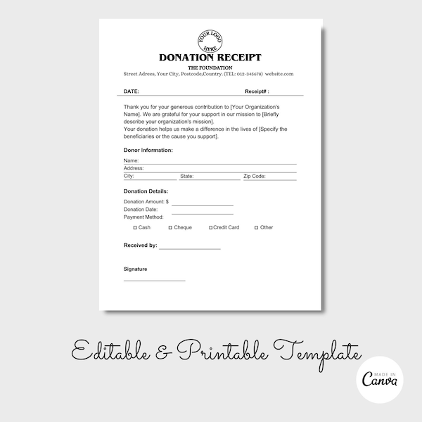 Event Donation Form - Etsy