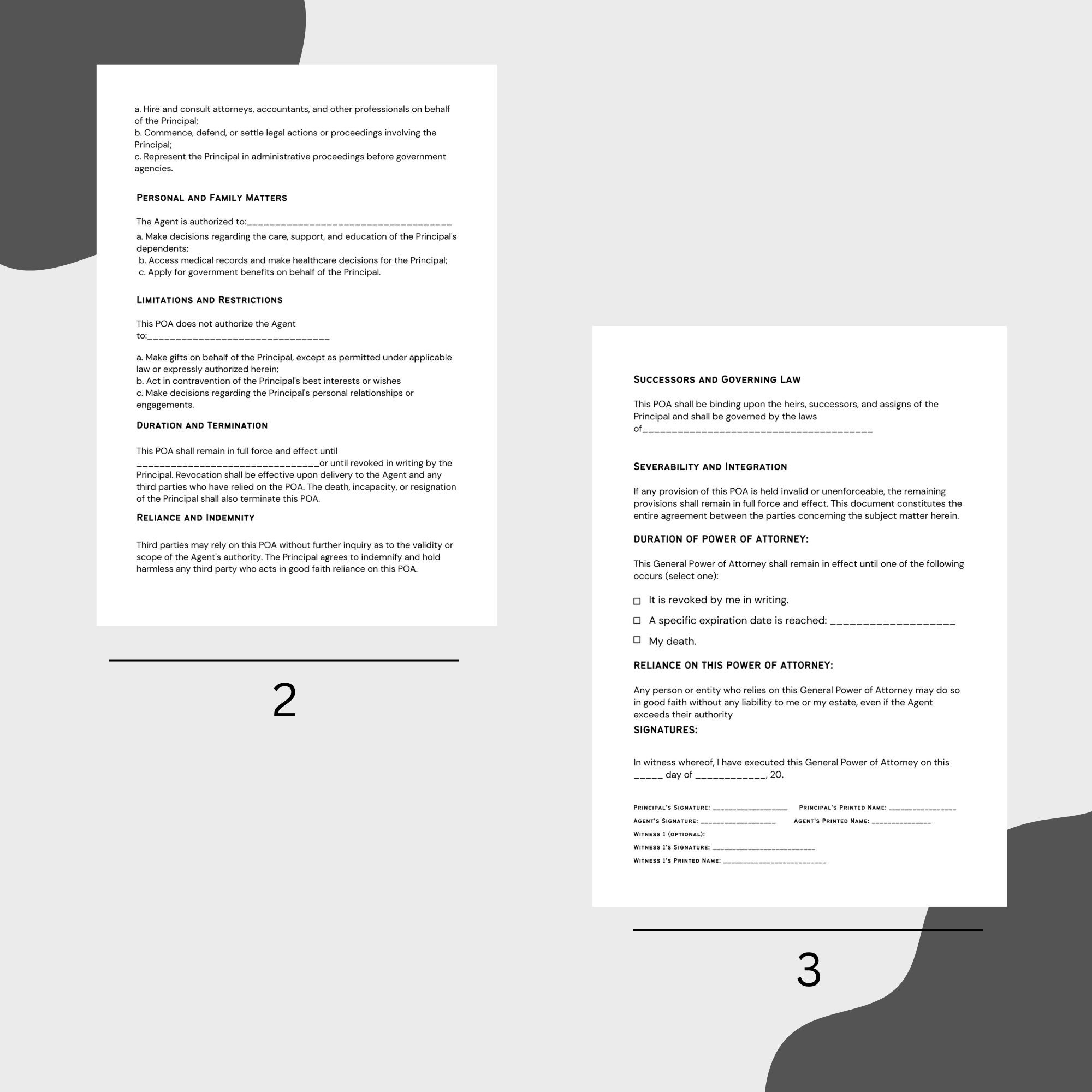 General Power of Attorney, POA, General Power of Attorney Form ...