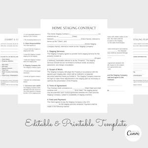 Home Staging Contract Template, Home Staging Agreement, Home Staging ...