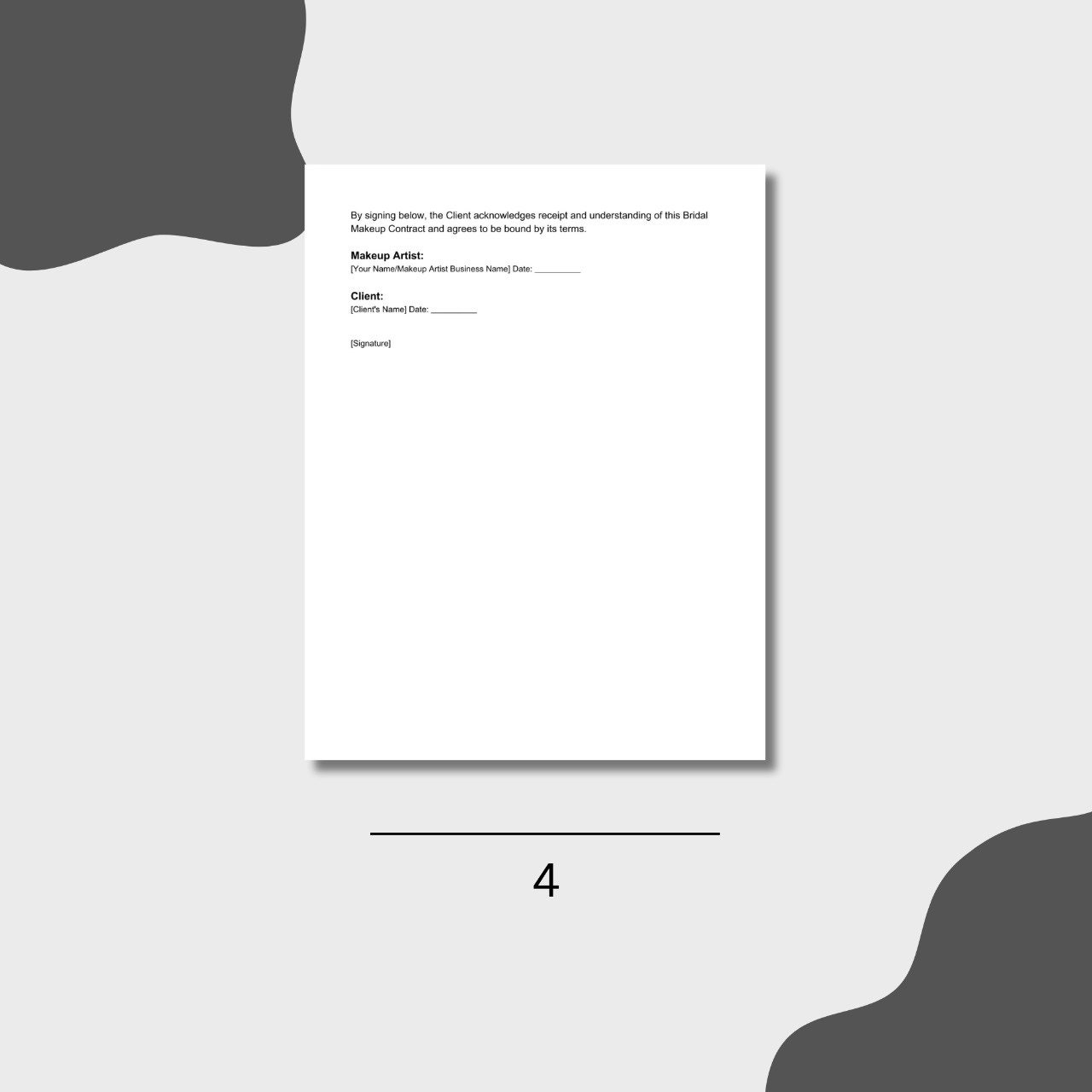 Hair Styling Contract Template, Wedding Hair Styling Service, Editable ...