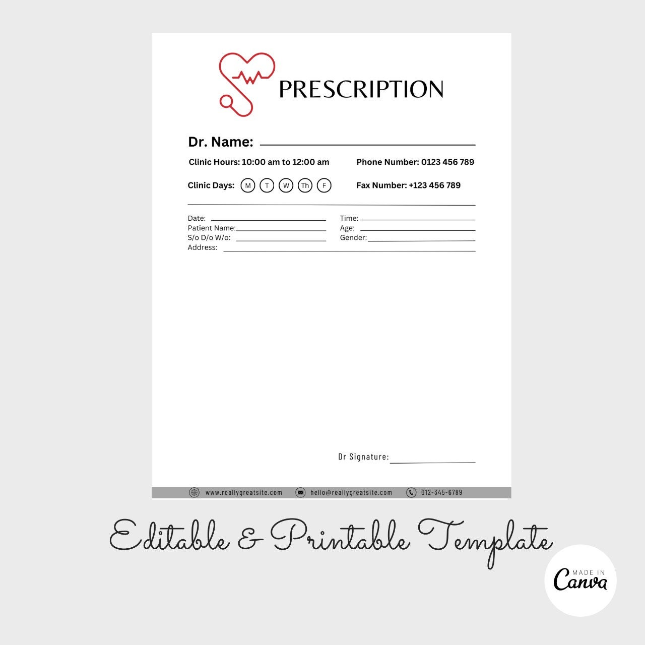 Printable Prescription Pads