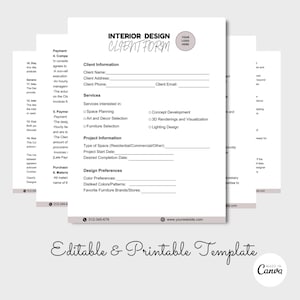 Interior Design Contract Template, Interior Designer Service Agreement ...