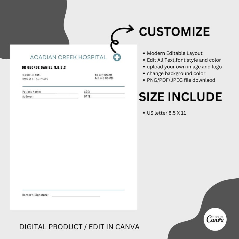 Blank Prescription Pad, Prescription Pad Template, Printable ...