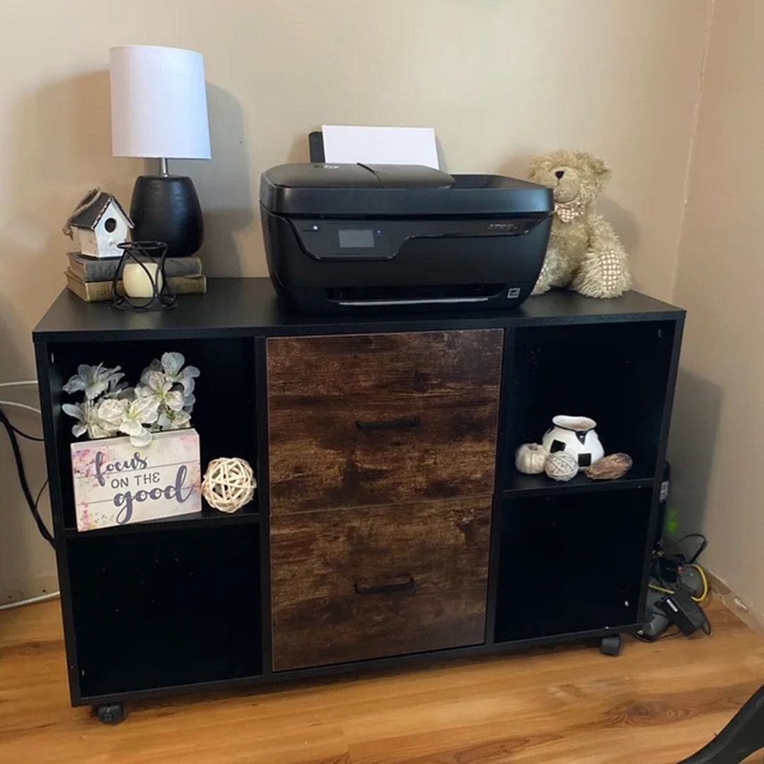 File Cabinet With 2-drawer Printer Stand Office Storage - Etsy