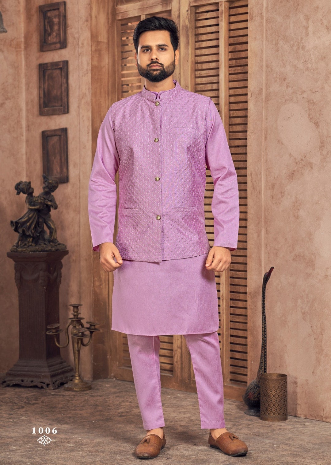 Kurta Koti Pant Set for Men, Traditional Koti Kurta, Wedding Kurta ...