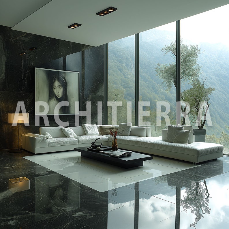 Luxury Modern Living Room Mockup Bundle Interior Design Presets Wall ...