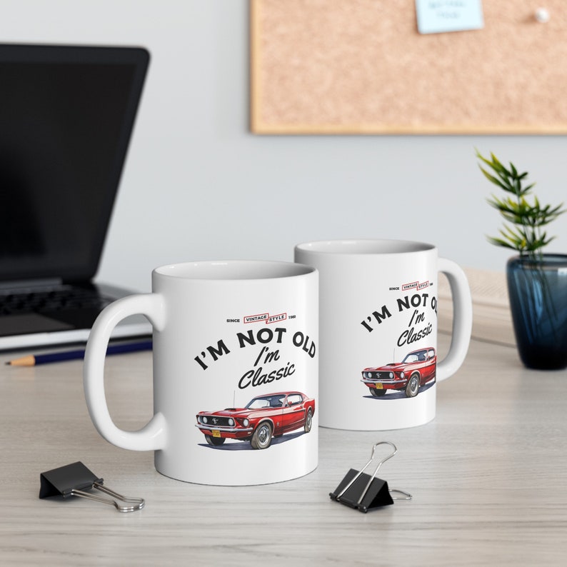 Ford Mustang 1968 Coffee Mug, Mustang Schoolspirit, Ford Mustang Decore ...