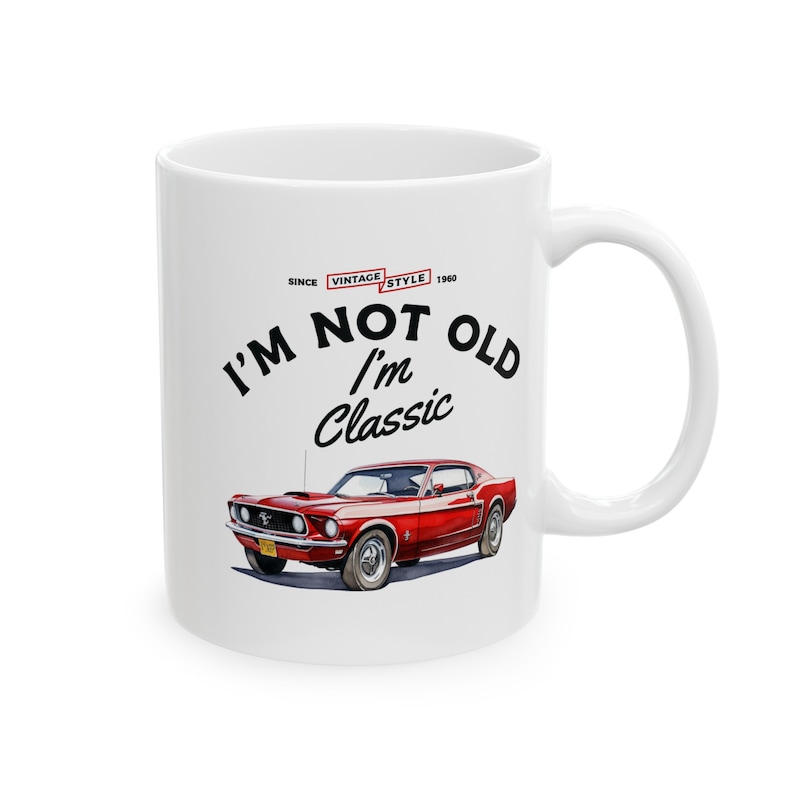 Ford Mustang 1968 Coffee Mug, Mustang Schoolspirit, Ford Mustang Decore ...