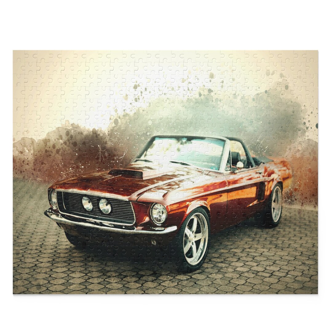 Red Ford Mustang Shelby GT350 1967 Puzzle, Boys Puzzle, Kids Puzzling ...