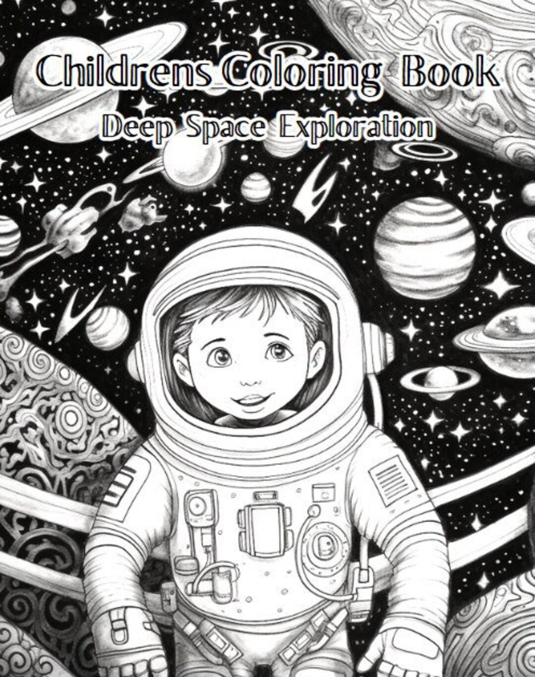 Printable Outerspace Kids Coloring Book Instant Download - Etsy