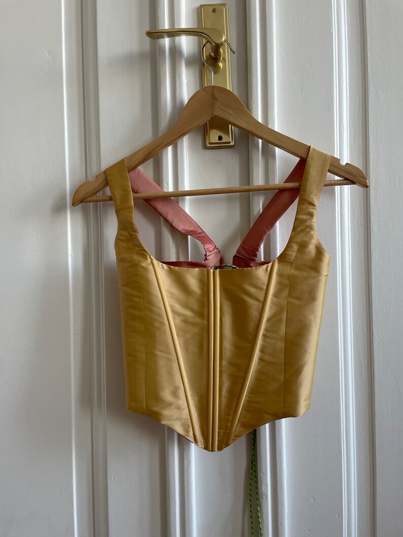 Custom Silk Corset, Reversible in Any Two Colours, Adjustable Cord, 90s ...