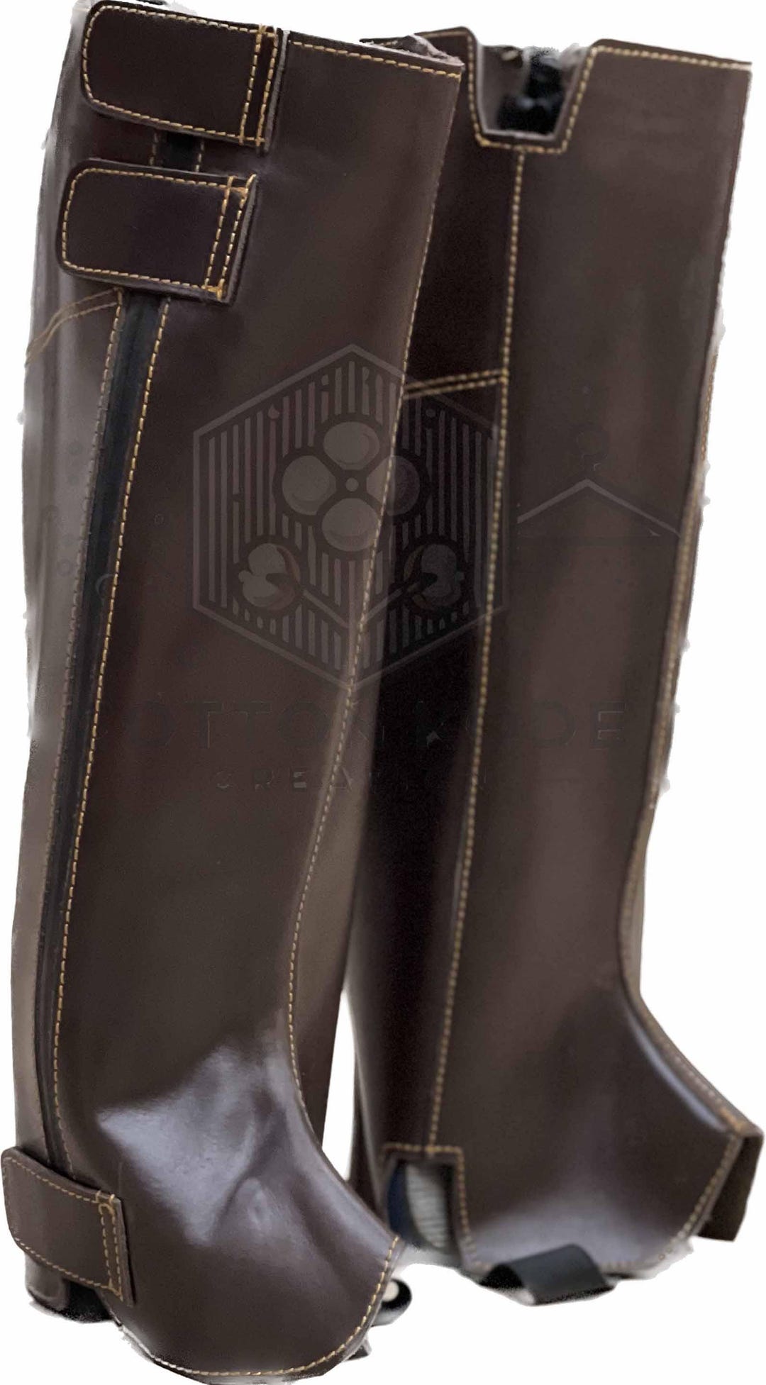 Reflection of SW Cal Kestis Jedi Survivor Leather Boot Cover, Leather ...