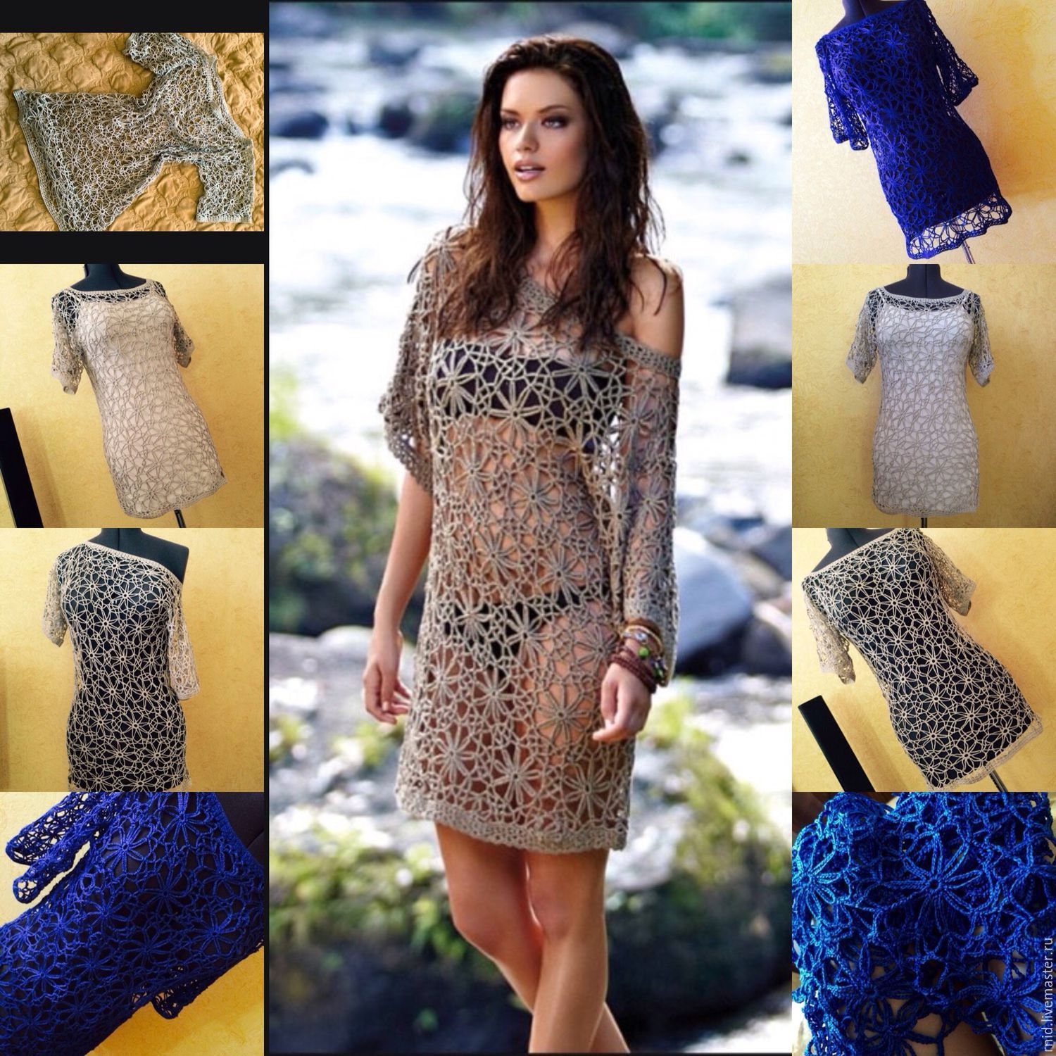 Plus Size Crochet Dress Pattern for Women S M L XL 2XL 3XL 4XL 5XL ...