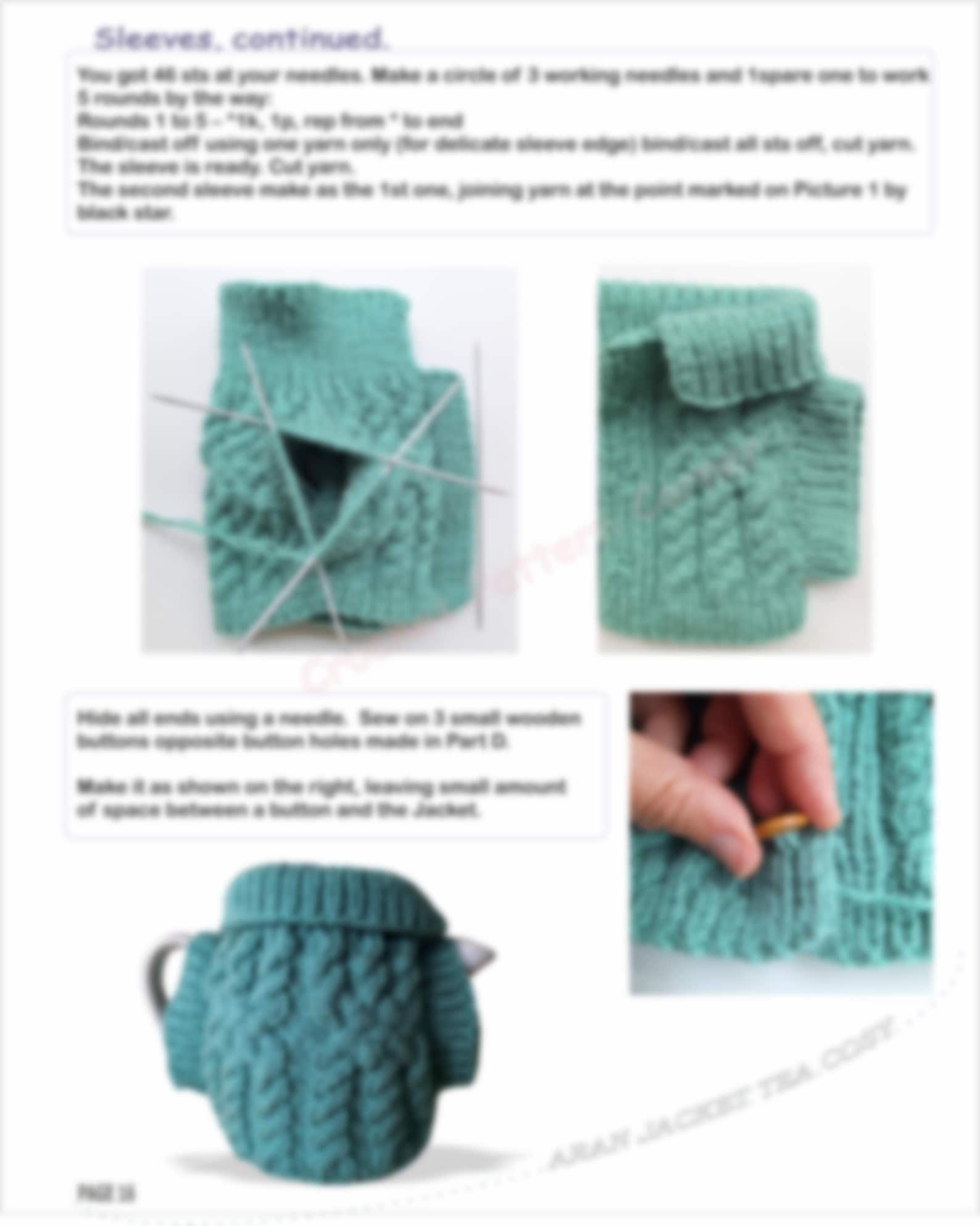 Aran Tea Cosy Knitting Pattern for Advanced Knitters - Etsy