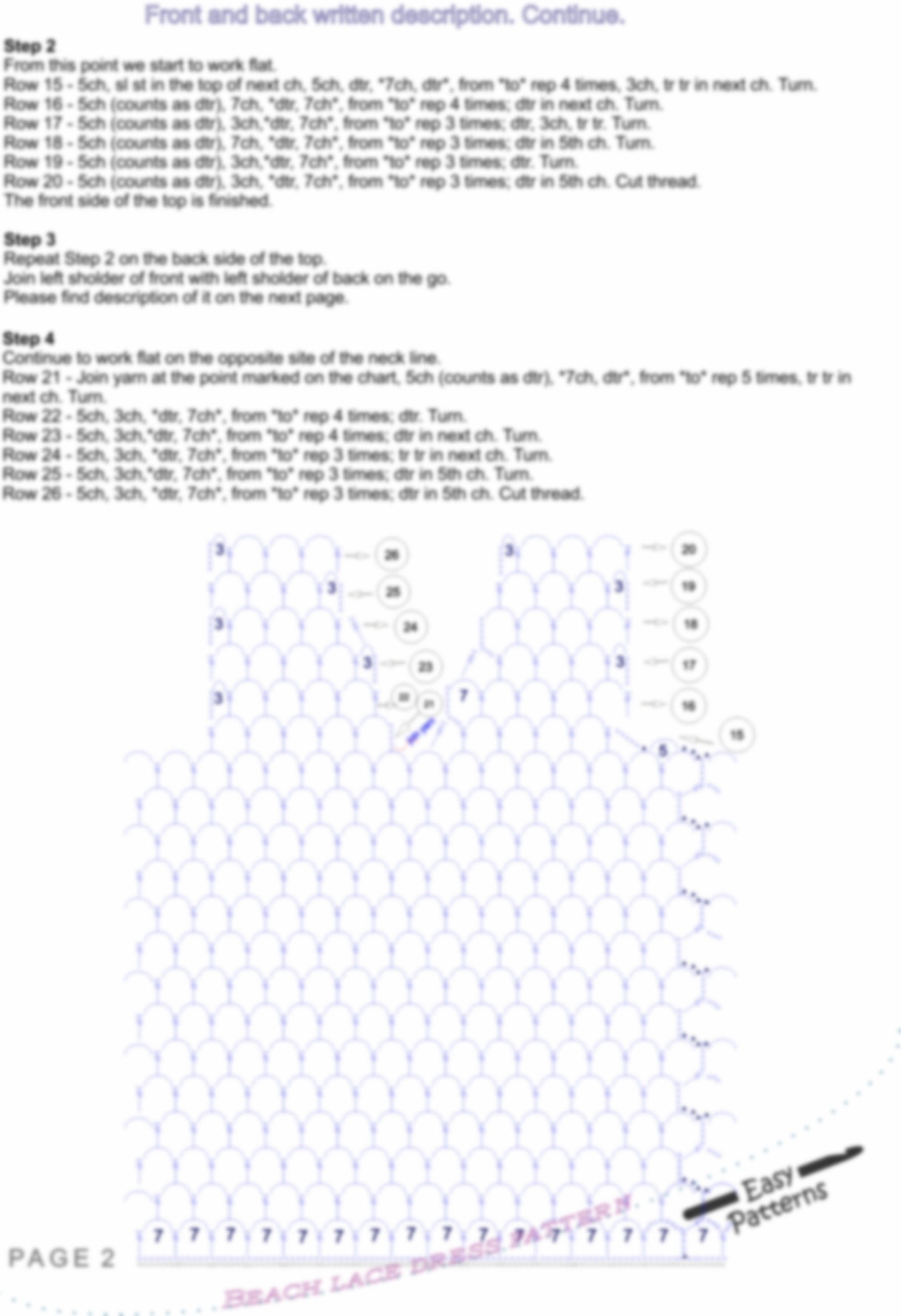 Cover up Top Crochet Beach Dress Pattern Size XL 2XL Mesh Top Pattern ...